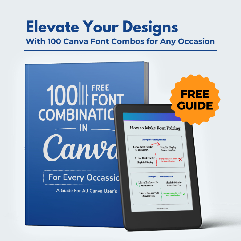 100 Free font Combination in Canva - Syzerra